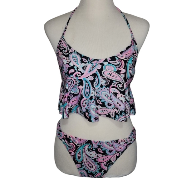 Arizona Jean Company | Swim | Arizona Flounce 2pc Bikini Medium Paisley ...